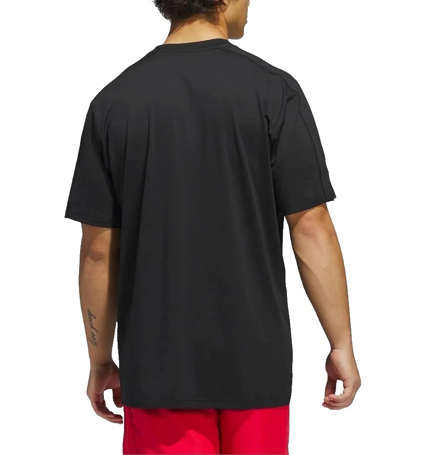 Adidas Men's Regular Fit Lightweight Active T Shirt, Black, Size- Large ...