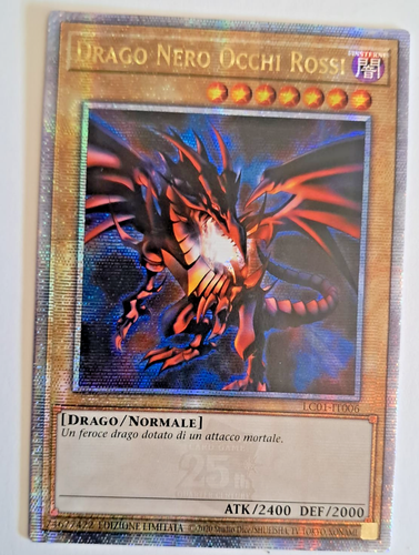 Yu-Gi-Oh! LC01 - Quart De Siècle - Dragon Noir Yeux Rouges - Italien | eBay