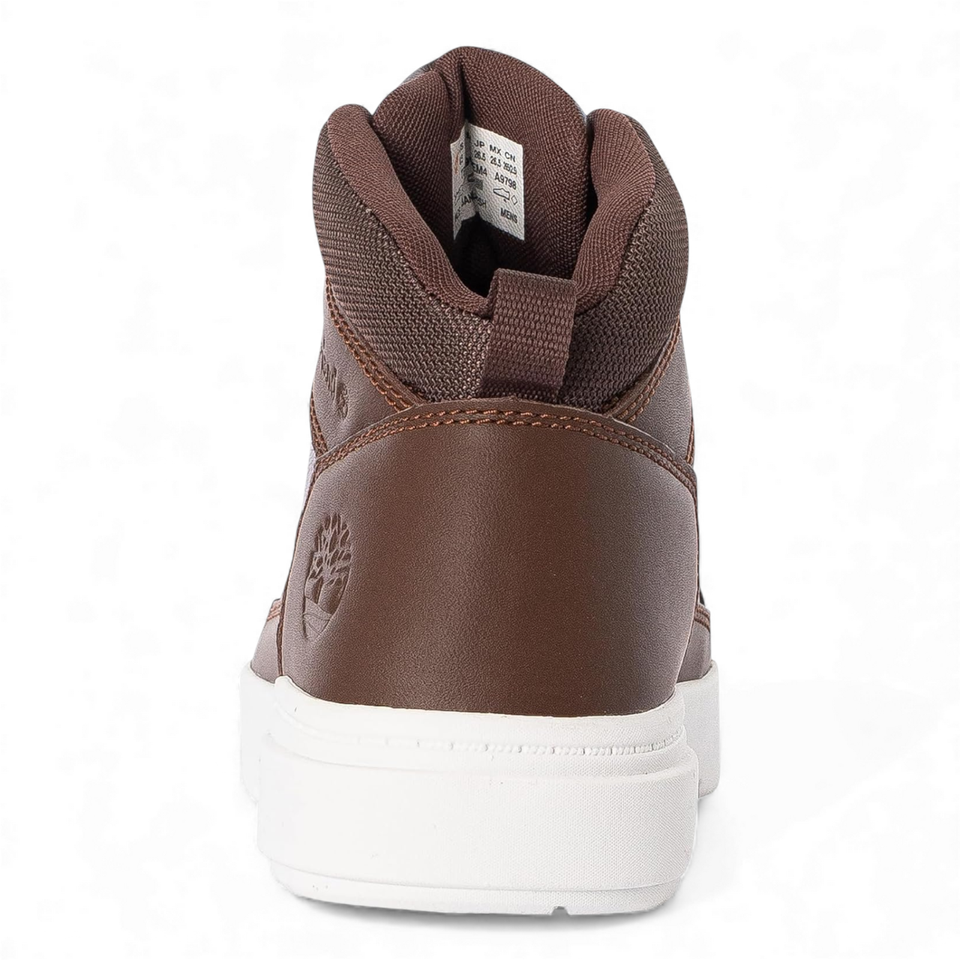 Timberland Allston Mid Lace Sneaker Boot Brown/White Dark Leather Men's ...