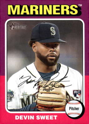 2024 Topps Heritage #242 Devin Sweet NM-MT RC Rookie Mariners ID:70398 ...
