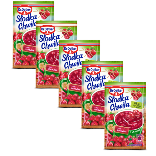Dr. Oetker Slodka Chwila KISIEL hot jelly treat in a mug CRANBERRY 5pc ...
