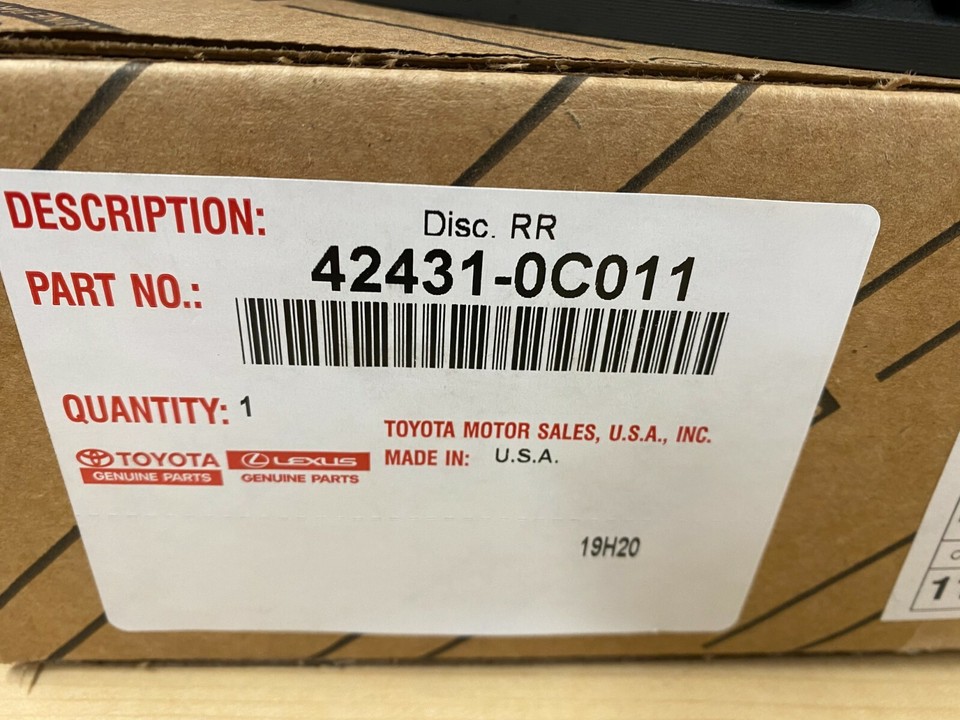 2007-2021 TOYOTA TUNDRA GENUINE OEM REAR BRAKE ROTORS 424310C011 X 2 | eBay