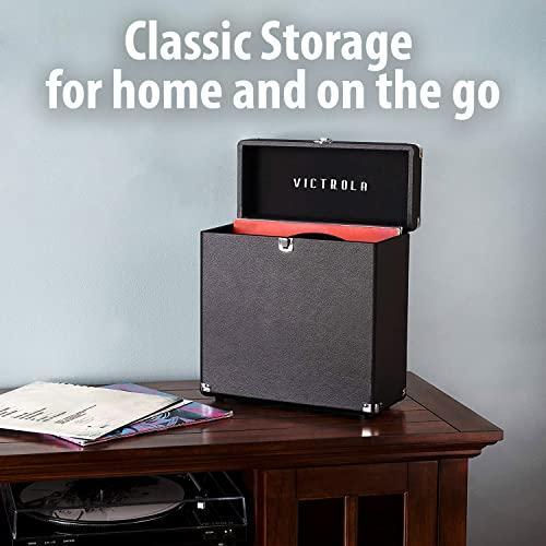 Victrola Vintage Vinyl Record Storage and Carrying Case, Fits all ...