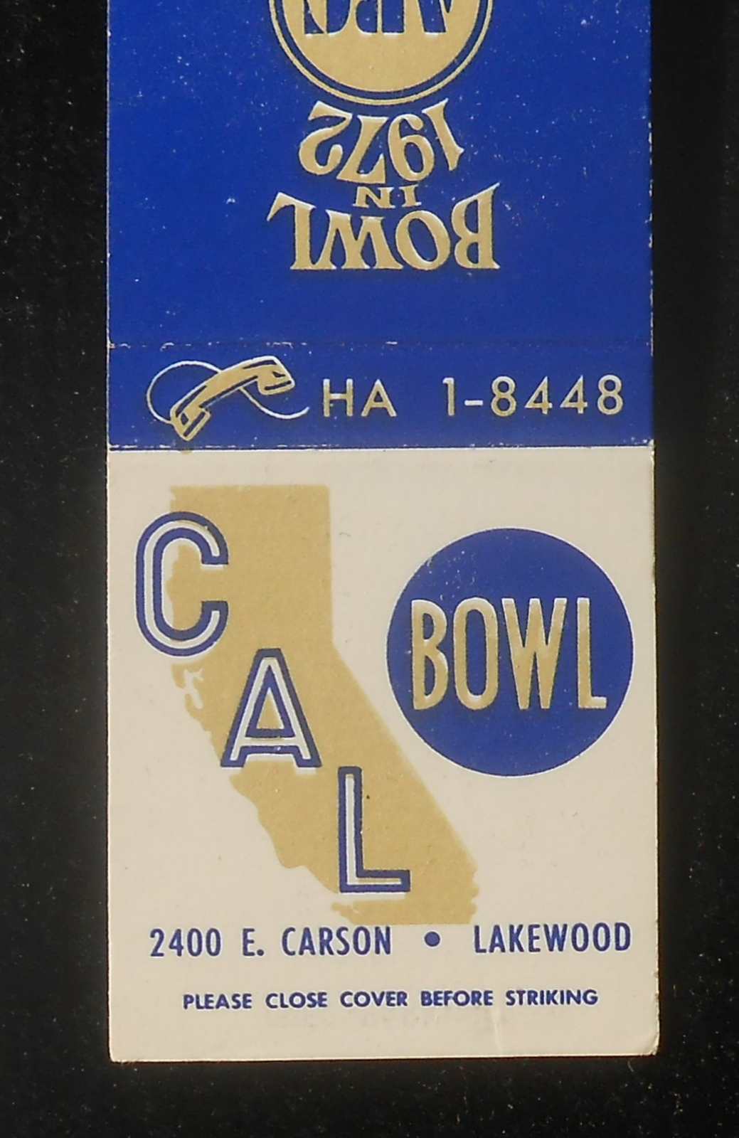 1972 Cal Bowl ABC Tournament Long Beach Billiard Room 2400 E. Carson ...