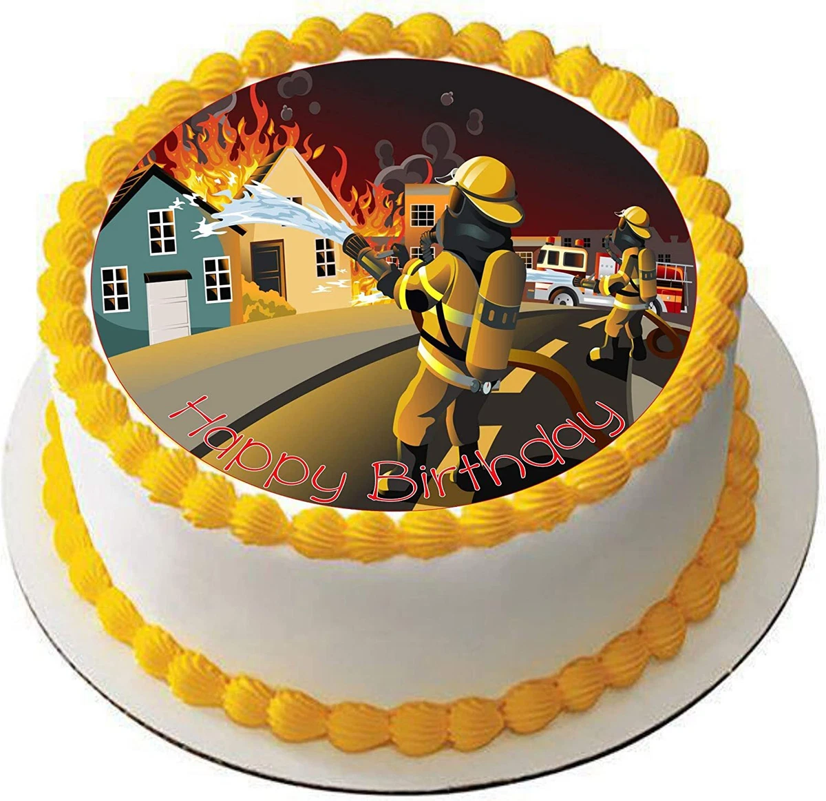 Edible Fireman Cake Decorations | Shelly Lighting