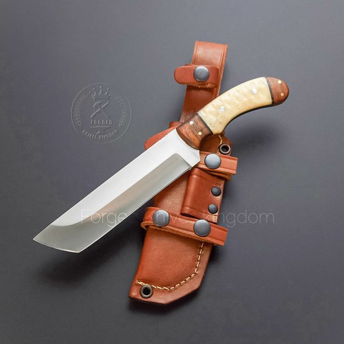 Rare!! Handmade Full Tang D2 Raptor Textured Bone Walnut Tanto Tactical ...