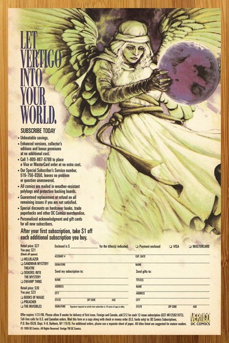 1995 Vertigo DC Comics Subscription Print Ad/Poster Hellblazer Sandman ...