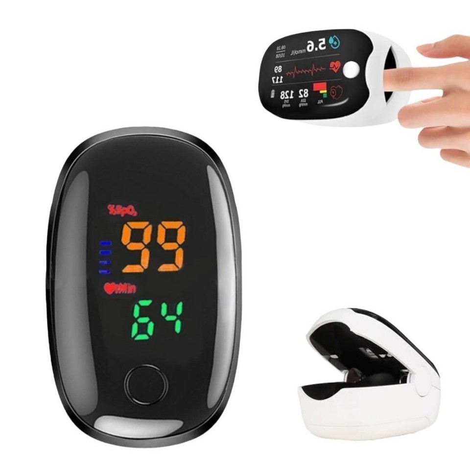 Blood Oxygen SpO2 Monitor LED Display Fingertip Oximeter for Adults ...