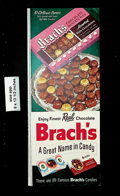 1954 Brach's Real Chocolate Candy Minis Centers Vintage Print Ad 25994 ...