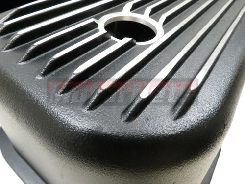 BBC Big Block Chevy Black Aluminum Valve Cover Tall Fin 396 427 454 Fin ...