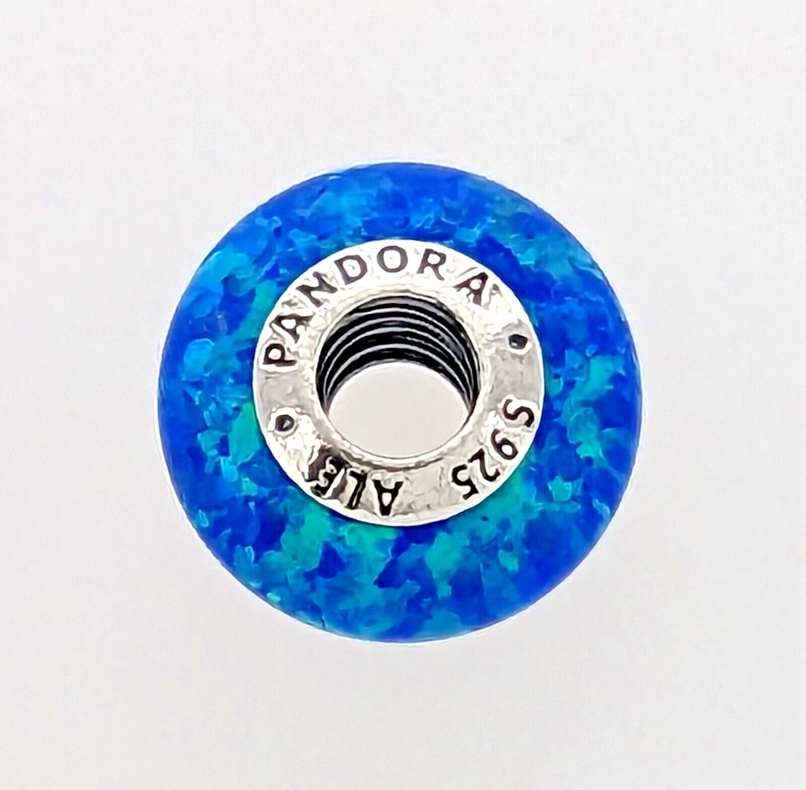 New 100% Original PANDORA Brand 791691C02 Opalescent Ocean Deep Blue ...