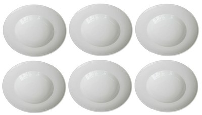 Gural Reno, Set 6 Plat Pastabowl En Fin Porcelaine Blanche | eBay