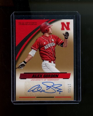2015 Panini Nebraska Autograph Gold Alex Gordon #'d /25 Auto Huskers | eBay