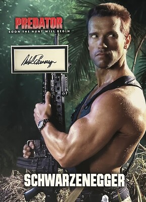 Arnold Schwarzenegger Signed Photo Predator Display Schwarzenegger ...