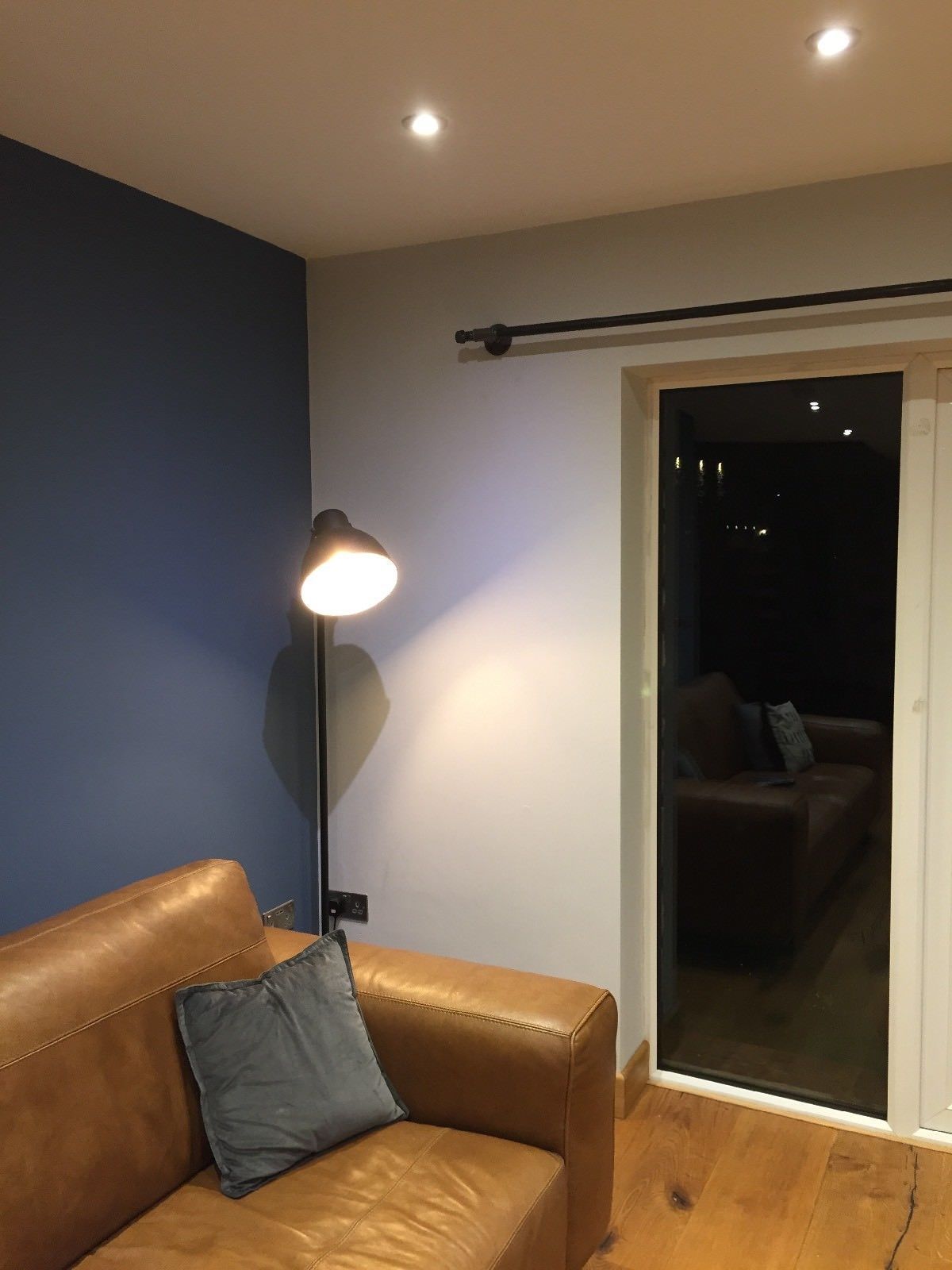 Curtain Pole / Tension Rail & Bracket Set - Vintage Industrial Metal ...