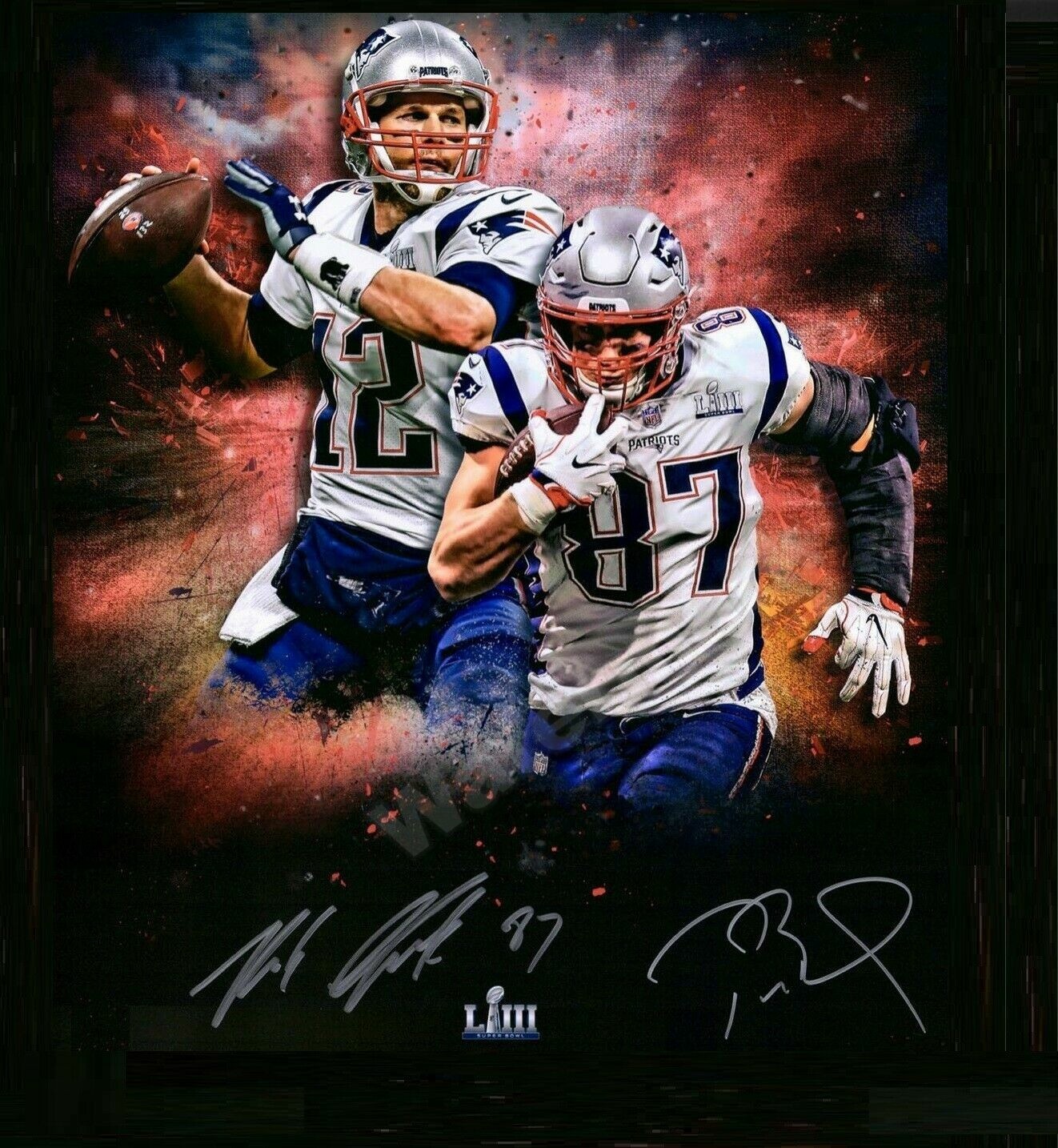 Tom Brady Rob Gronkowski Autographed Signed Photo ( Patriots ) REPRINT ...