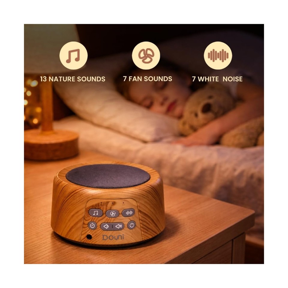 Douni Sleep Sound Machine - White Noise Machine with 27 Soothing So ...