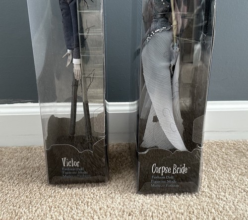 McFarlane Corpse Bride Emily & Victor 12" Dolls Hot Topic NIB 2005 Tim ...