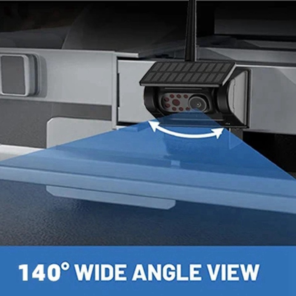 WiFi Solar Rear View Backup Camera IR Night Vision Base for RV Truck ...