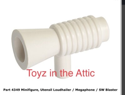 Lego 1x 4349 White Minifigure Utensil Loudhailer Megaphone Space Police ...