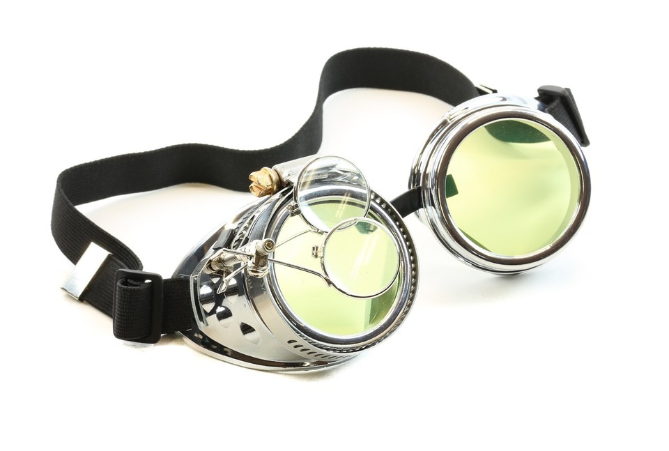 Steampunk Goggles Crazy GCG Burning man Cosplay Costume Mad Scientist ...