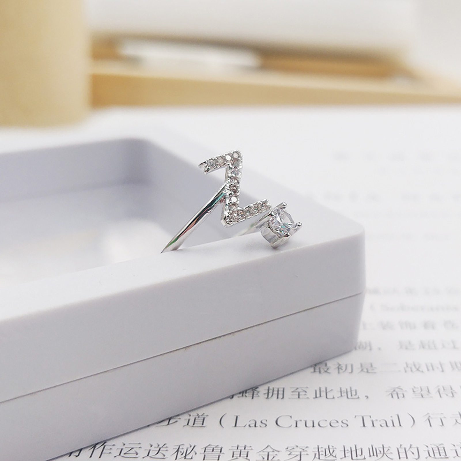 Alphabet Ring Shiny Attractive Adjustable Open End Ring Silver Color | eBay