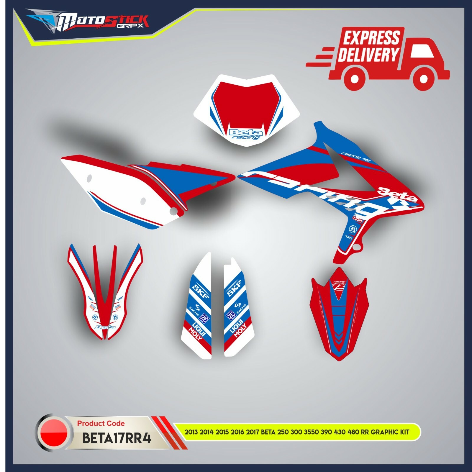 BETA RR 2013-2017 250-300-350-390-430-480 Graphic-Decal Kit | eBay