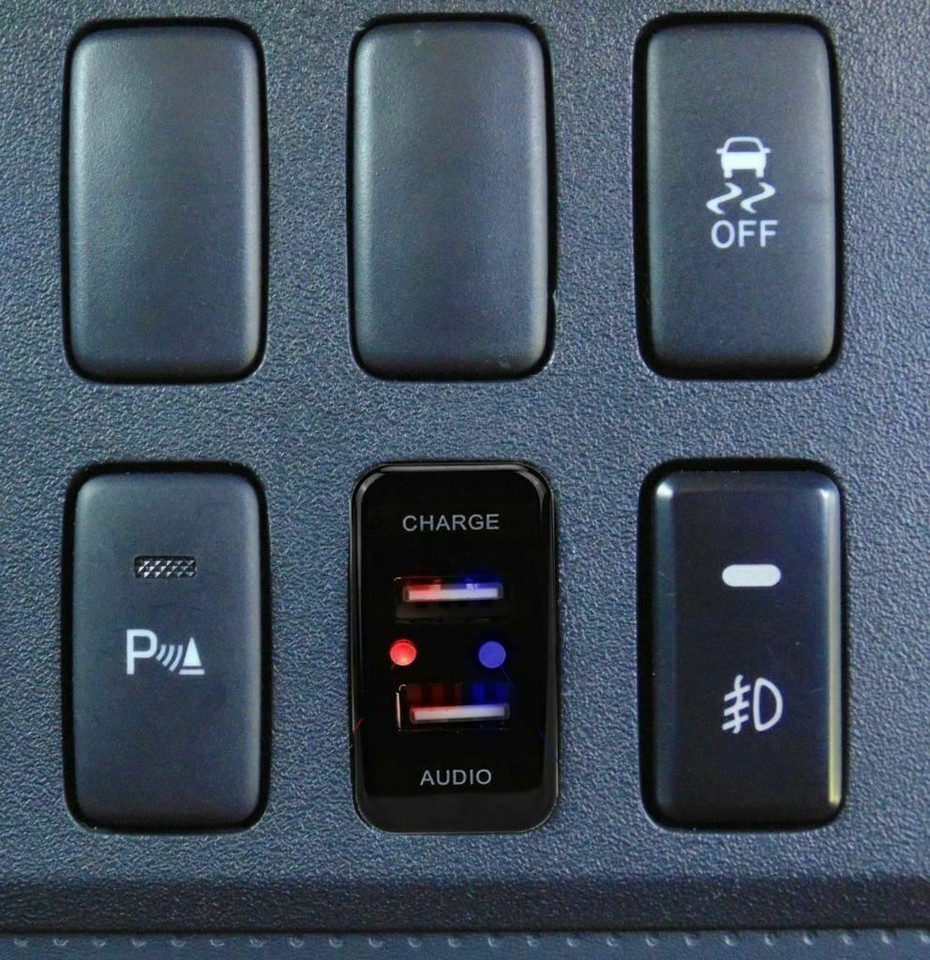 Dual USB Charger Audio Port for Toyota FJ Cruiser Highlander Tacoma ...