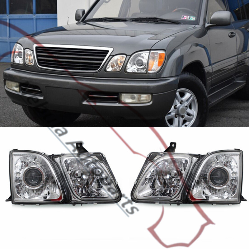 Left & Right Front Bumper Headlight Assembly Halogen For Lexus LX470 ...