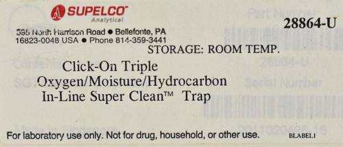 NEW Millipore Sigma Supelco 28864-U Click-On InLine Super Clean Gas Purifier | eBay