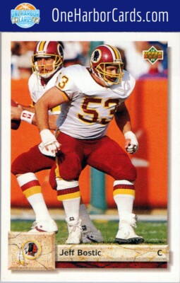 1992 Upper Deck Washington Redskins #456 Jeff Bostic | eBay