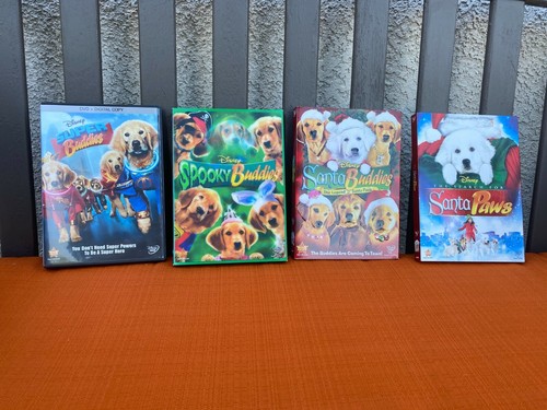 DISNEY BUDDIES DVD (4) SANTA PAWS + SANTA, SPOOKY & SUPER BUDDIES DOG ...
