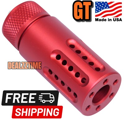 GT BLACK 3" Compensator ANDZ RED 1/2x28 brake 22cal Slips over & Treads ...