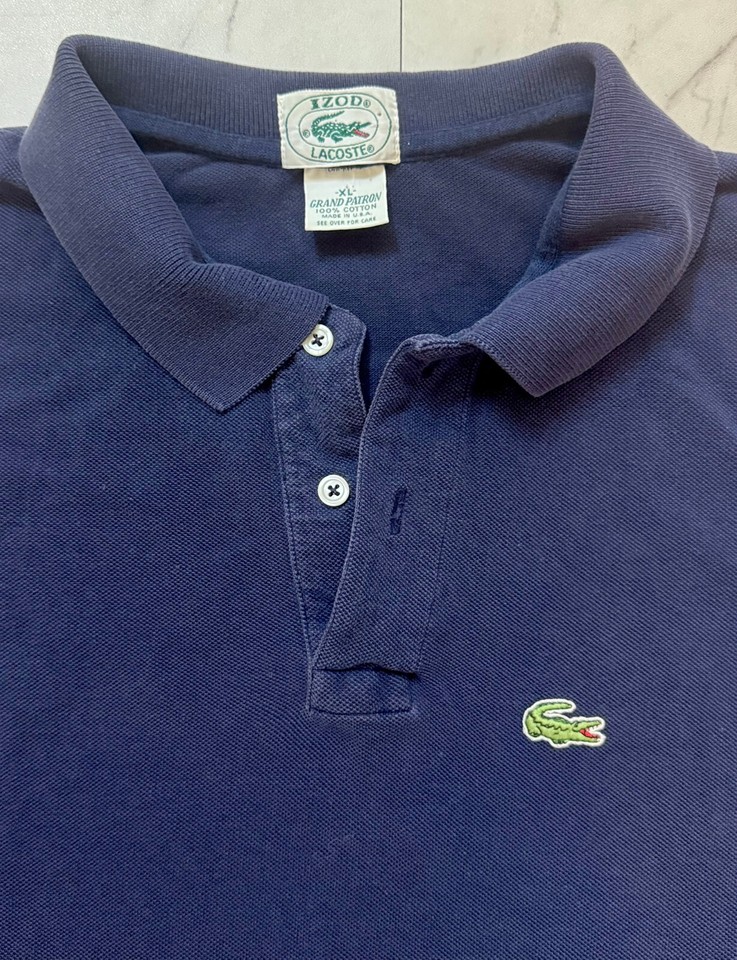 mens - IZOD LACOSTE shirt - XL GRAND PATRON - VINTAGE - POLO - BLUE ...