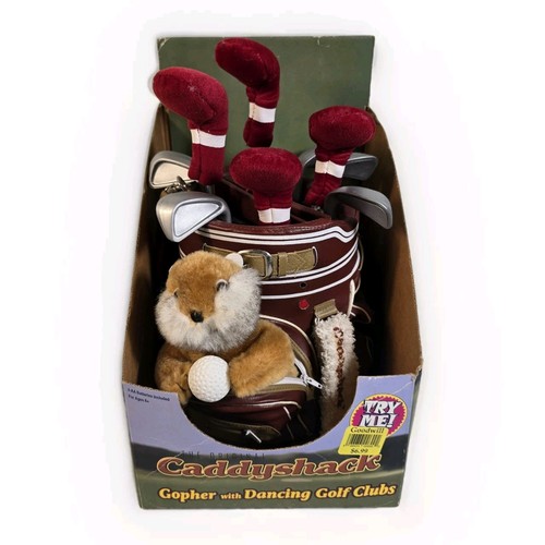 Gemmy Dancing Caddyshack Gopher with Golf Clubs Bag I’m Alright. | eBay