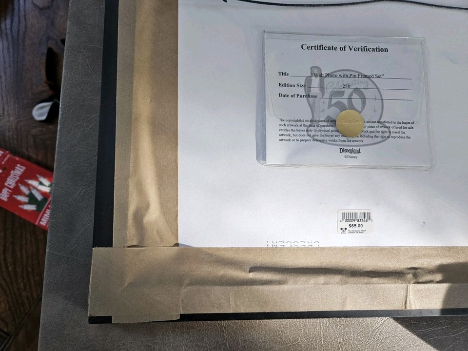 DISNEYLAND 50TH Years of Magical Memories Walt Photo Framed Pin Set LE ...