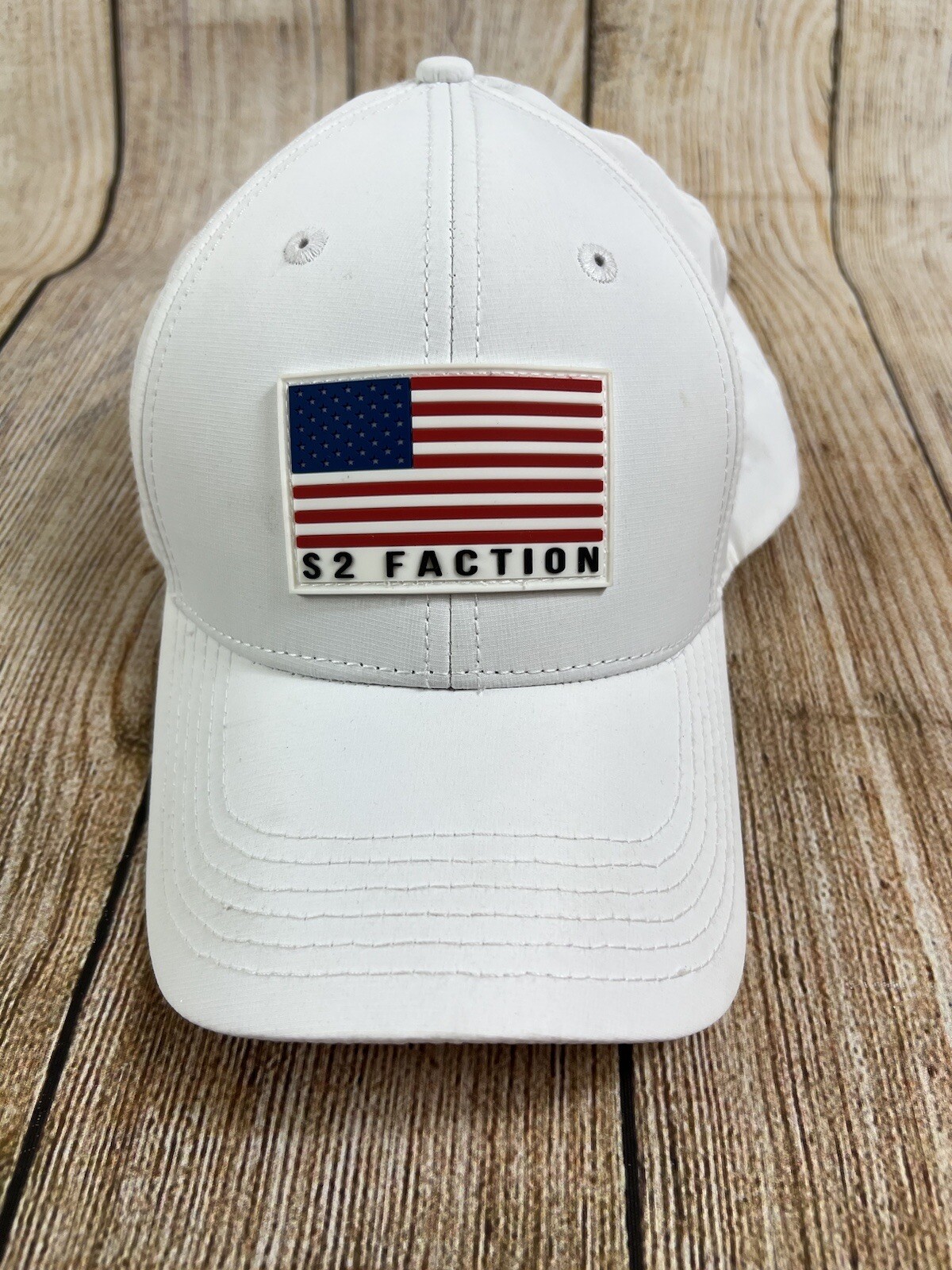 S2 Faction Supplements Gym Fitness White Hat Snapback - Gem