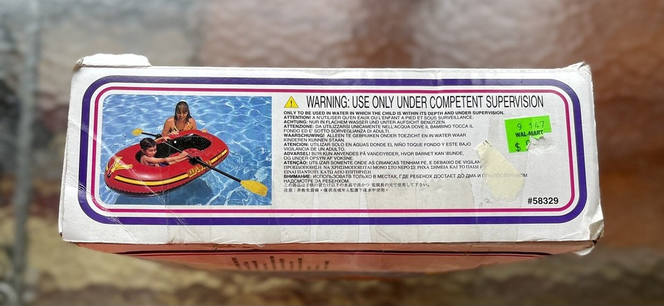 Vintage 1996 The Wet Set EXPLORER 100. 1 Person Inflatable Boat Raft ...