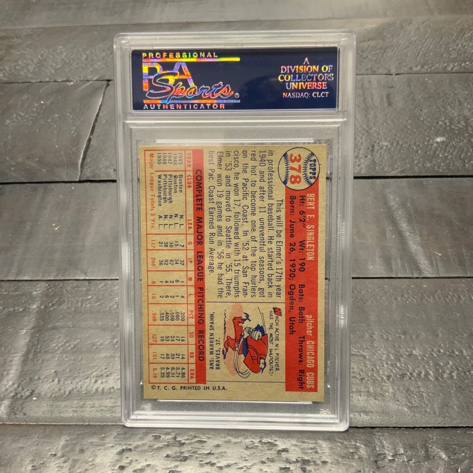 1957 Topps Elmer Singleton #378 *Cubs* PSA 7 NM | eBay