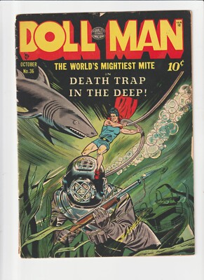 DOLL MAN 36 golden age COMIC QUALITY 1948, BILL WARD ART TORCHY CLASSIC ...