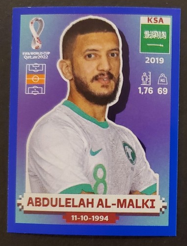 Panini FIFA WORLD CUP Qatar2022 KSA13 Abdulelah Al-Malki KSA Blue ...