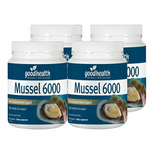 4 x Good Health New Zealand Green Lipped Mussel 6000 (300 Caps) DHL ...