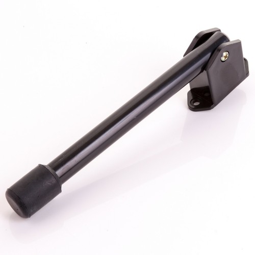 BLACK KICK DOWN SPRING LOADED DOOR STOP Drop Arm Doorstop Stay Wedge ...