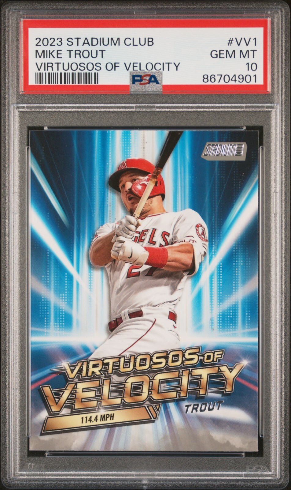 2023 Topps Stadium Club - Virtuosos of Velocity #VV-1 Mike Trout for ...