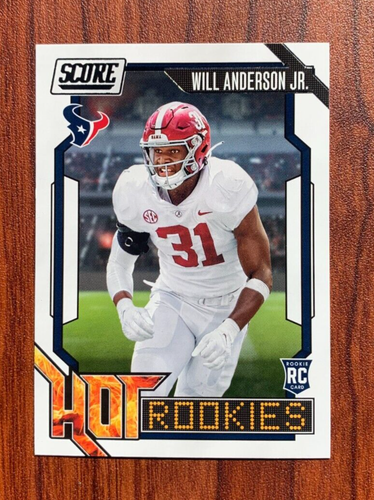 2023 Score Football WILL ANDERSON JR. Rookie Card Hot Rookies #10 RC ...