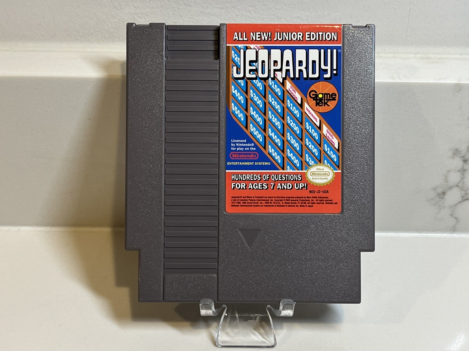 Jeopardy! Junior Edition - 1989 NES Nintendo Game - Cart Only - TESTED ...