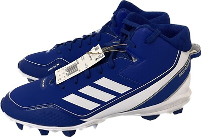Men’s Adidas Icon 7 Mid MD Cleats Royal Blue/Cloud White Sizes 12,12.5 ...