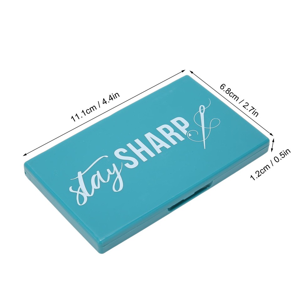 Magnetic Needle Case Dark Green Plastic Shell Light Safe Edge Stitching ...