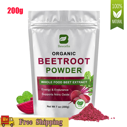 Organic Beet Root Powder 100% Pure Premium Concentrate Heart 200g ...