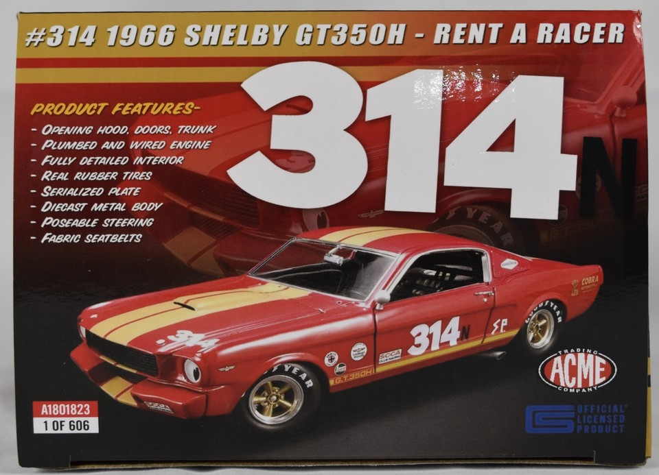 1966 Shelby GT350H Rent-A-Racer #314 - Acme - 1/18 New! | eBay
